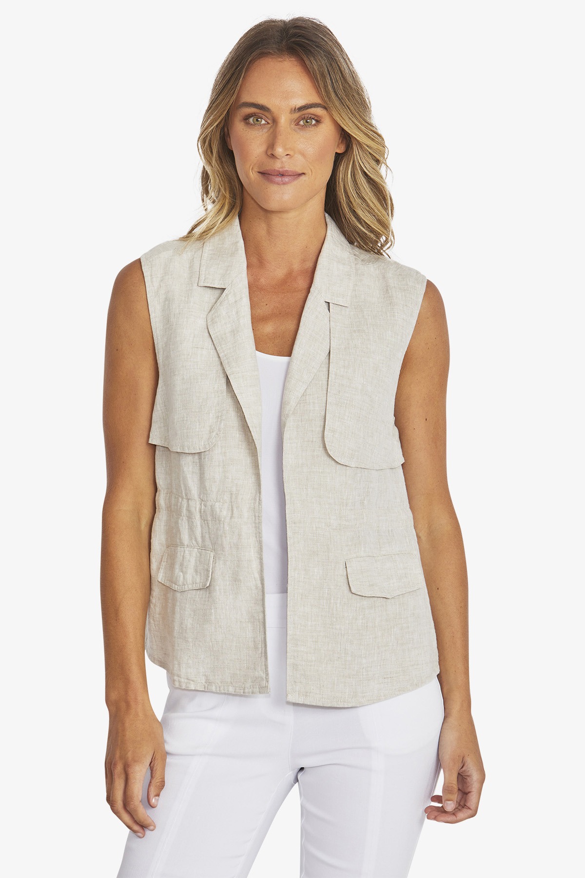 Ping Pong Quinn Vest in Raffia - Sarah Gabrielle